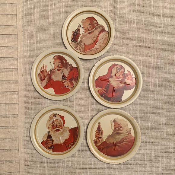 Accents | Vintage Old Saint Nick Coca Cola Coasters | Poshmark